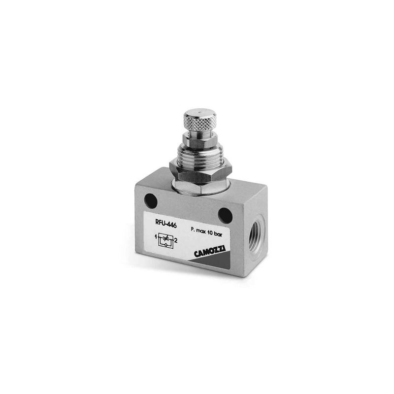 Camozzi - RFU 446-1/4 - Flow Control Valve | Rowse Pneumatics